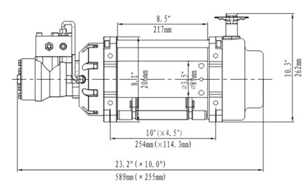 Hydraulische Winde mit hydraulischer Bremse, Hydraulikwinde, Seilwinde ...